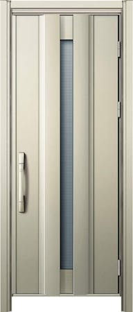 ドアリモ玄関ドアD30 D4仕様 C04T通風 アルミ色 片開き ポケットキー（ストレートハンドル）｜YKKAP｜カインズリフォーム