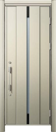 ドアリモ玄関ドアD30 D2仕様 C08アルミ色 片開き 手動錠（ストレート/クラシックハンドル）｜YKKAP｜カインズリフォーム