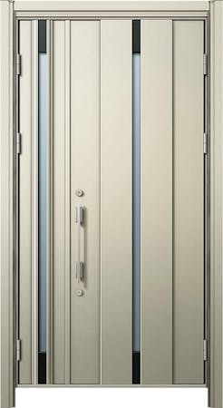 ドアリモ玄関ドアD30 D2仕様 C08アルミ色 親子 手動錠（ストレート/クラシックハンドル）｜YKKAP｜カインズリフォーム