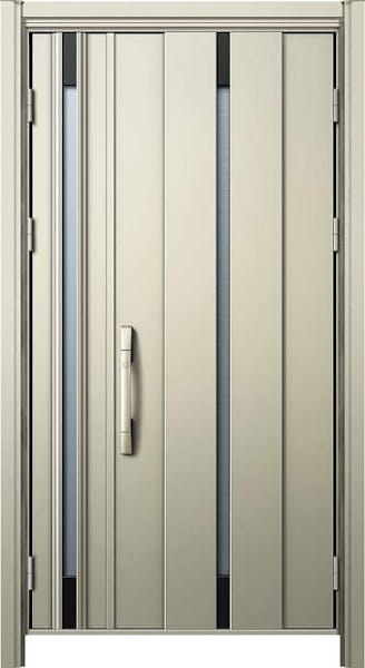 ドアリモ玄関ドアD30 D4仕様 C08K通風 アルミ色 親子 ピタットキー（ストレートハンドル）｜YKKAP｜カインズリフォーム