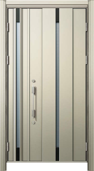 ドアリモ玄関ドアD30 D4仕様 C08K通風 アルミ色 親子 手動錠（ストレート/クラシックハンドル）｜YKKAP｜カインズリフォーム