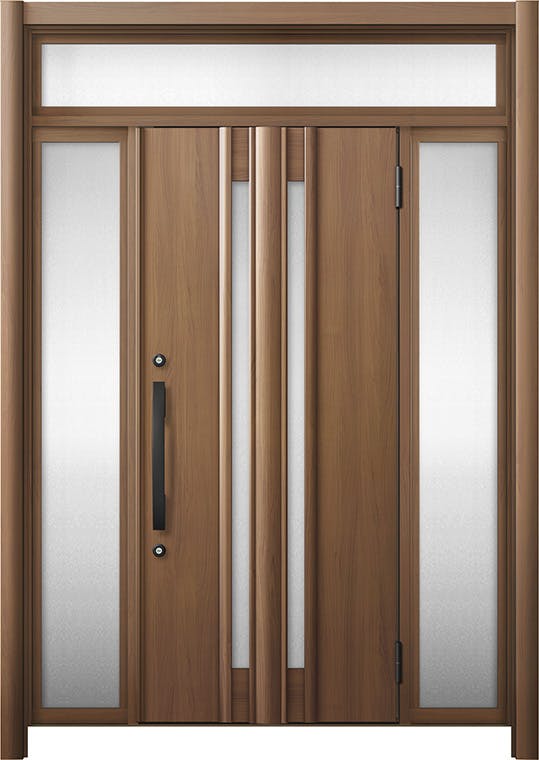 リシェントドア3 断熱K4仕様 G15型 木目色 両袖 ランマ有り｜LIXIL｜カインズリフォーム