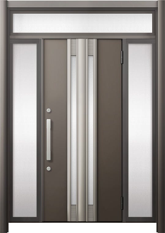 リシェントドア3 断熱K4仕様 G77型 アルミ色 両袖 ランマ有り｜LIXIL｜カインズリフォーム