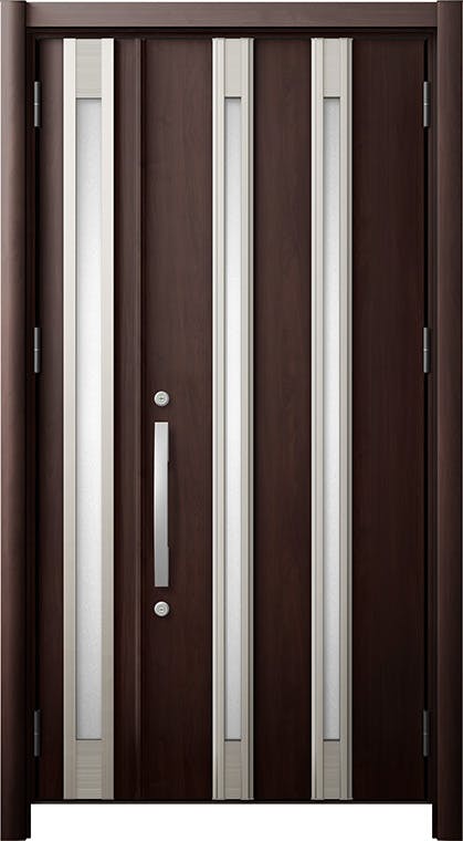 リシェントドア3 断熱K4仕様 M24型 アルミ色 親子（採光有り） ランマ無し｜LIXIL｜カインズリフォーム