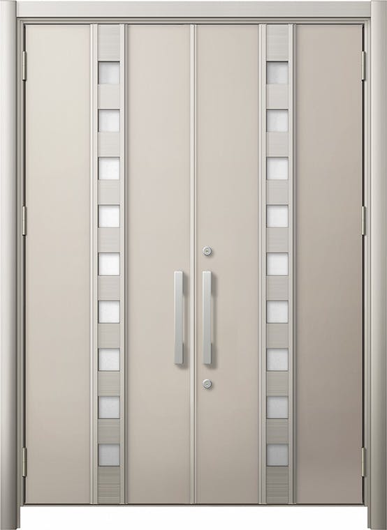 リシェントドア3 断熱K4仕様 M28型 アルミ色 両開き ランマ無し｜LIXIL｜カインズリフォーム