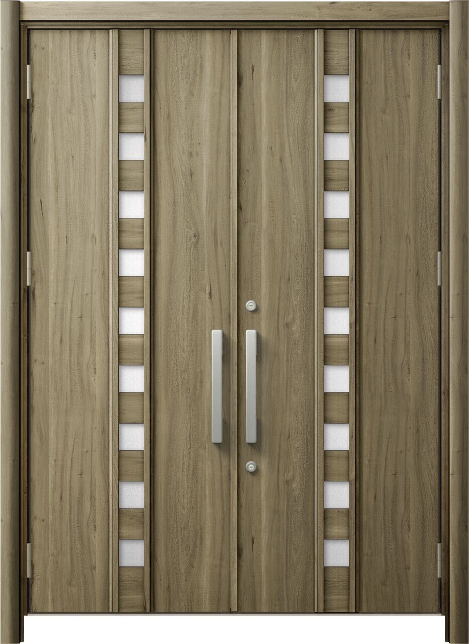 リシェントドア3 断熱K4仕様 M28型 アルミ色 両開き ランマ無し｜LIXIL｜カインズリフォーム