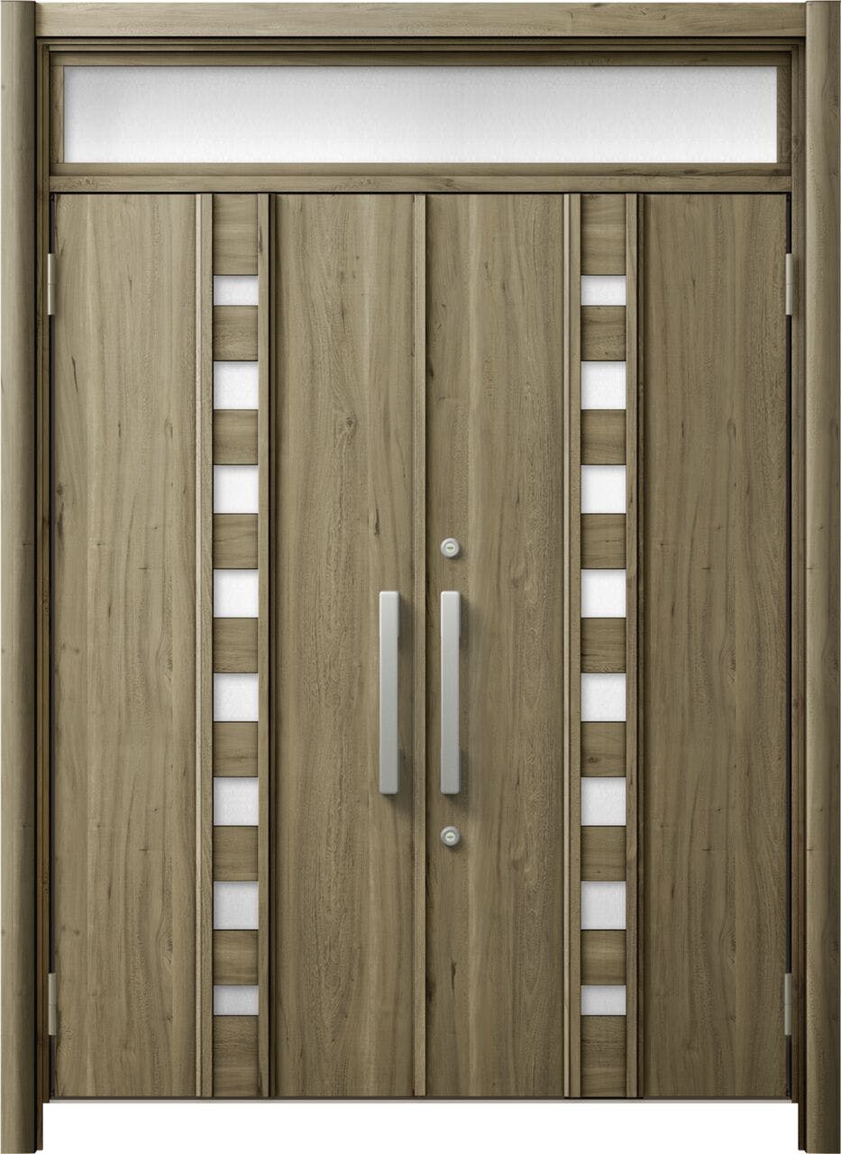 リシェントドア3 断熱K4仕様 M28型 アルミ色 両開き ランマ有り｜LIXIL｜カインズリフォーム