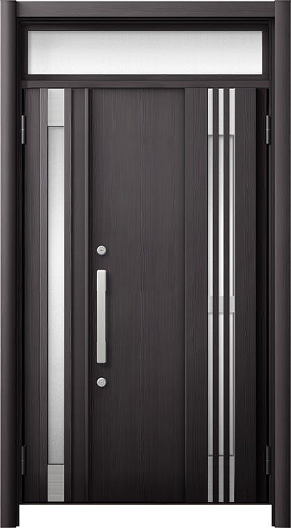 リシェントドア3 断熱K4仕様 M83型 採風タイプ 木目色 親子（採光有り） ランマ有り｜LIXIL｜カインズリフォーム